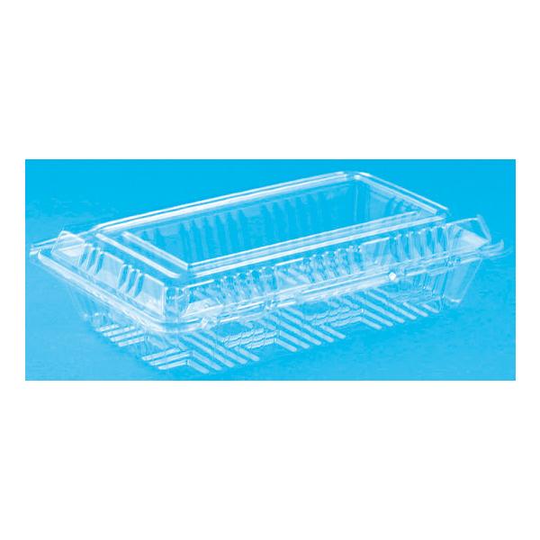商品名：フードパックML（浅型）商品コード：203085サイズ(mm)：177(155)×114(90)×40本体＋フタ(mm)：28＋12P袋入数：100CS入数：3000材質：OPS重量(g)：6.1内容量の目安：イチゴ200g用KEY...