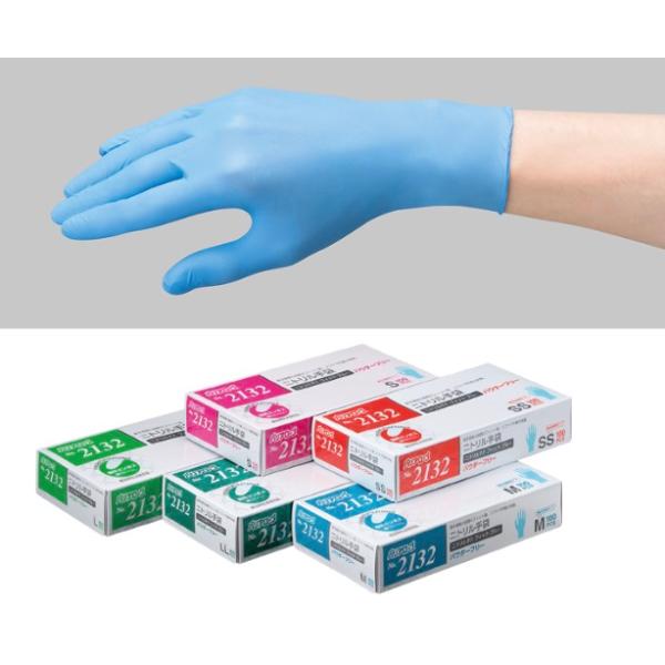 商品名：No.2132ニトリルP.F.フィット ブルーS（パウダーフリー）品番：No.2132材質：ニトリルゴム全長：24cm梱包入数：3,000枚（100枚×30箱）食品衛生法適合品特長・磨耗、突き刺し強度に優れています。・ノンパウダータ...