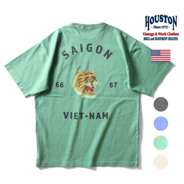 商品名22300 PIGMENT CRACKED PT SOUVENIR TEE(TIGER) / ピグメントクラックプリント刺繍半袖Tシャツ商品説明7.6オンス程のUSコットンにピグメントをトッピングしたポケットTシャツ。オープンエンド糸...