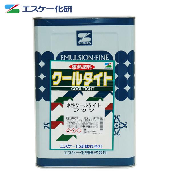 （商品内容）●水性クールタイトフッソ 15kg※関東地方以外は送料が掛かります。※メーカー出荷完了後はお客様都合によるキャンセル・返品はお受けできません。※日付指定は出来ません。【用途】一般建築物の屋根【適用下地】薄型塗装瓦、スレート屋根【...