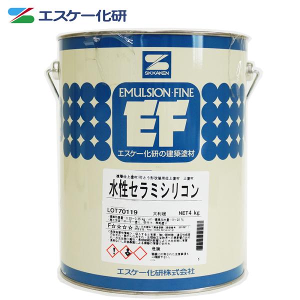 （商品内容）●水性セラミシリコン 艶消し　4kg※関東地方以外は送料が掛かります。※メーカー出荷完了後はお客様都合によるキャンセル・返品はお受けできません。※日付指定は出来ません。※画面上の色見本は実際の色とは異なって見えますのでご注意下さ...