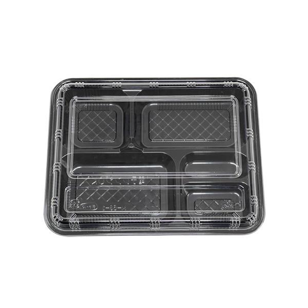 ※ご注意ください※個人宅配送不可の為、お届け先住所に農園名、店舗名、営業所名等屋号が必須となります。外寸：264×204×高さ38(蓋11)mm材質：本体MSD、蓋OPS仕様：かぶせ蓋付、レンジ可色・柄：本体黒、蓋透明メーカー：エフピコチュ...