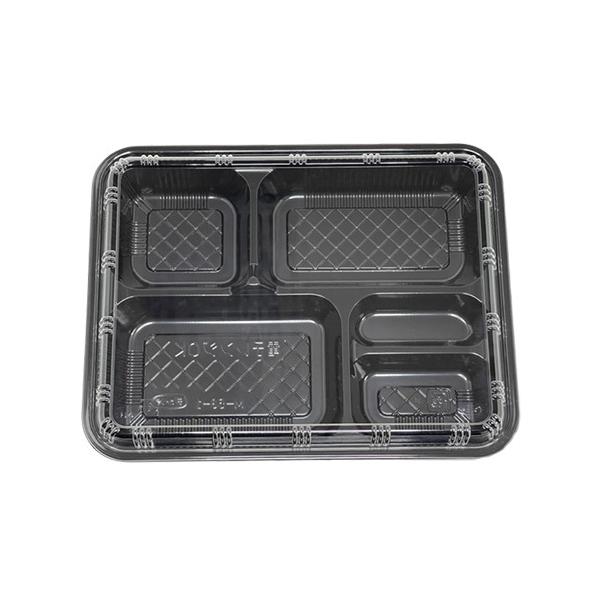 ※ご注意ください※個人宅配送不可の為、お届け先住所に農園名、店舗名、営業所名等屋号が必須となります。外寸：264×204×高さ38(蓋11)mm材質：本体MSD、蓋OPS仕様：かぶせ蓋付、レンジ可色・柄：本体黒、蓋透明メーカー：エフピコチュ...