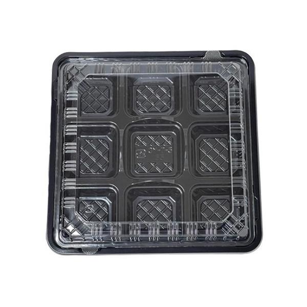 ※ご注意ください※個人宅配送不可の為、お届け先住所に農園名、店舗名、営業所名等屋号が必須となります。外寸：220×220×34(蓋12)mm材質：本体MSD、蓋OPS仕様：内嵌合蓋付、レンジ可色・柄：本体黒、蓋透明メーカー：エフピコチューパ...