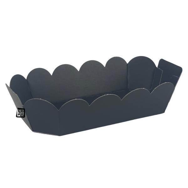 ※ご注意ください※個人宅配送不可の為、お届け先住所に農園名、店舗名、営業所名等屋号が必須となります。規格：215×115×高さ50mm材質：紙(マイクロ段ボール)色・柄：黒(ブラック)メーカー：大黒工業株式会社1ケース：50枚×8入り※直接...