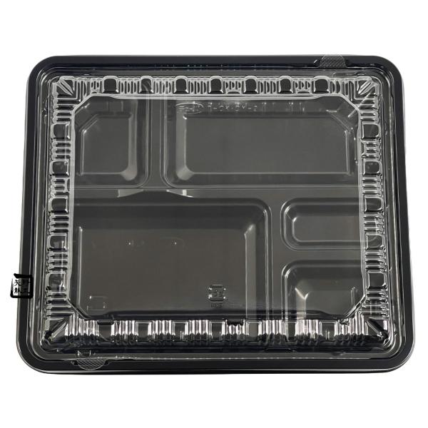 ※ご注意ください※個人宅配送不可の為、お届け先住所に農園名、店舗名、営業所名等屋号が必須となります。外寸：240×202×高さ32(フタ12)mm材質：本体MSD、蓋OPS仕様：内嵌合蓋付、レンジ可色・柄：本体/黒、蓋/透明メーカー：エフピ...