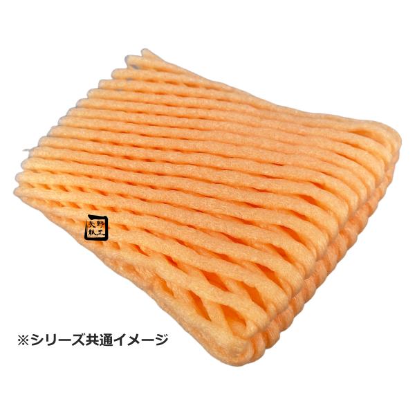 規格：約15cm、ダブル材質：PE(植物由来原材料入り)カラー：アプリコットオレンジ重量/枚：3gメーカー：DMノバフォーム株式会社1ケース：100枚×12袋入り輪ゴムを使用せず底部を絞ったダブルタイプのフルーツキャップです。りんご・桃・梨...