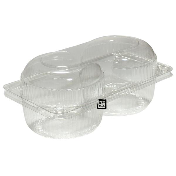 規格：長辺231mm×短辺126mm×高さ本体56+蓋42mm、φ114mm材質：A-PET仕様：ボタン嵌合、空気孔有重量/枚：22.4gメーカー：信和株式会社1ケース：100枚×4袋入り●目安●桃・リンゴ4Lサイズ2個用