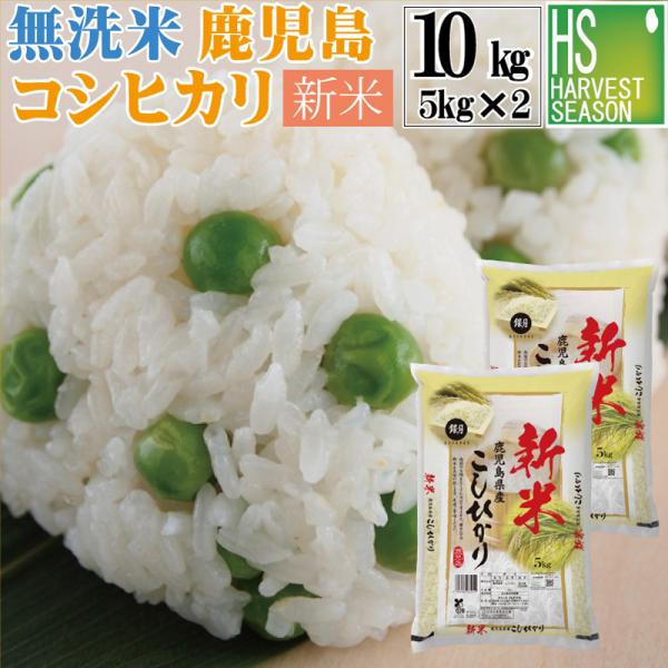無洗米 10kg 鹿児島県産 コシヒカリ 送料無料 KO■予約販売■原料玄米入荷次第お届け■8月上旬ごろお届け予定です■■お届け日が決まりましたらご連絡致します。■★新米予約特典　ポイント５倍★（7/29 11:59迄）コシヒカリは、粘りと...