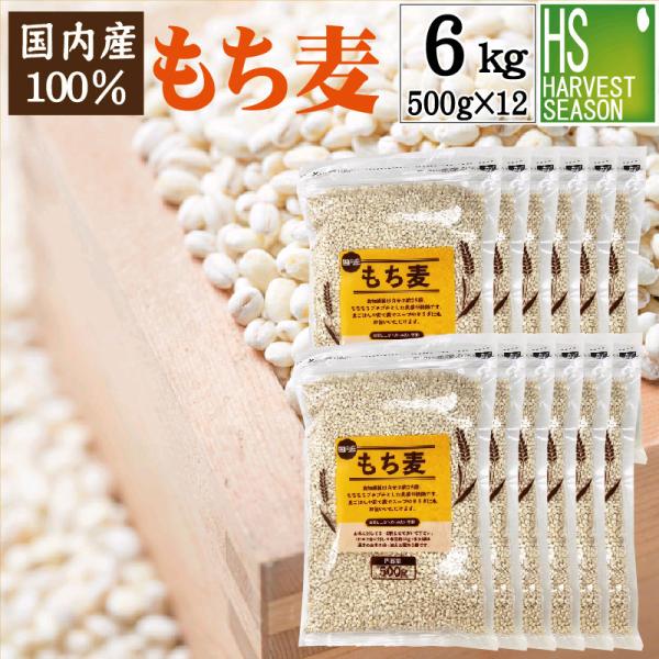 【宅配便お届け　日時指定・代引き可能】お得なケース販売 6kg (500ｇ×12袋)セットもっちりプリッとした食感が特徴。麦ごはんや茹でてスープやサラダ肉料理の付け合わせにも。※北海道、沖縄、離島など一部地域へのお届けの場合、一律送料に加え...