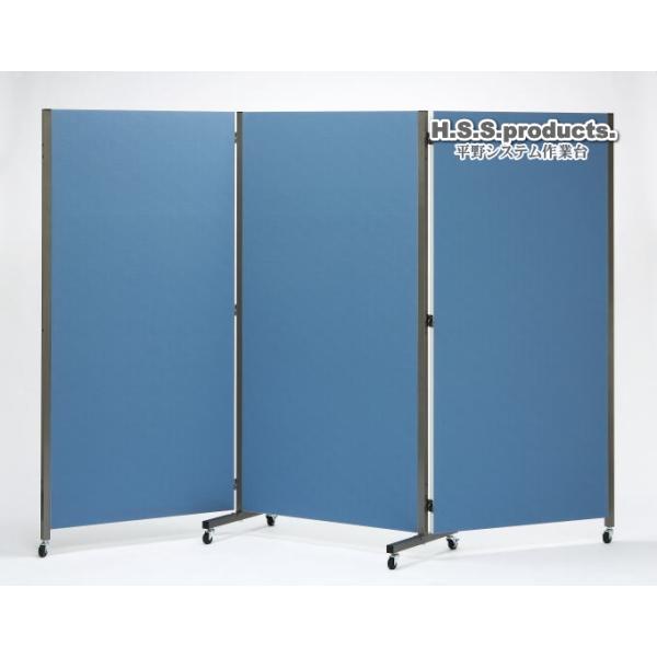 19-MIT-BW　三折ホワイト展示板（三連折りたたみ展示板）（ブルーグレーレザー×ホワイトプリントボード） ○組立式：お客様で簡単な組立てが必要です。１台大人２人で５~１０分程（パネルに脚２本を取り付けのみ）○ブルーグレーレザー×ホワイト...