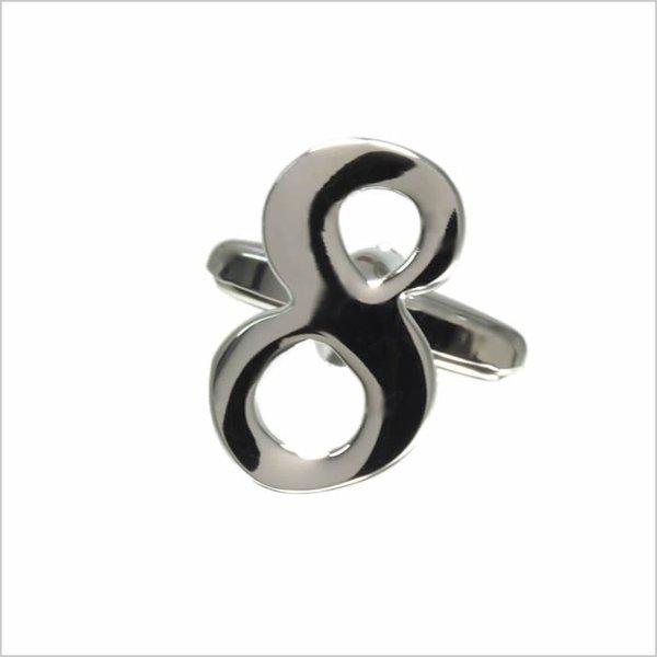数字 ナンバー8 cufflinks カフスボタン メンズ レディース【型番】CF-156654【素材】材質：真鍮、ロジウムコーティング サイズ：トップ部分(約)：20mm×12mm【商品情報】スウィヴル式(可動留め具タイプ) ※こちらの商...