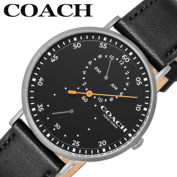 型番 CO-14602476 ケース 材質：ステンレススチール サイズ約：径41mm×厚：8mm 重：42g ベルト 材質：カーフ革 カラー：ブラック ムーブメント クォーツ (電池式) 機能 風防：ミネラルガラス 12時位置:24時間計/...