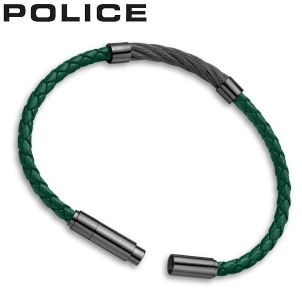 型番 GB0005450 商品情報 - 素材 縦：10mm 長さ 最小：20cm〜最大：20cm ステンレススチール/レザー グリーン/ブラック 付属品 POLICE純正BOX ※説明書・保証書に関して入荷時期により仕様、内容が一部異なる場...
