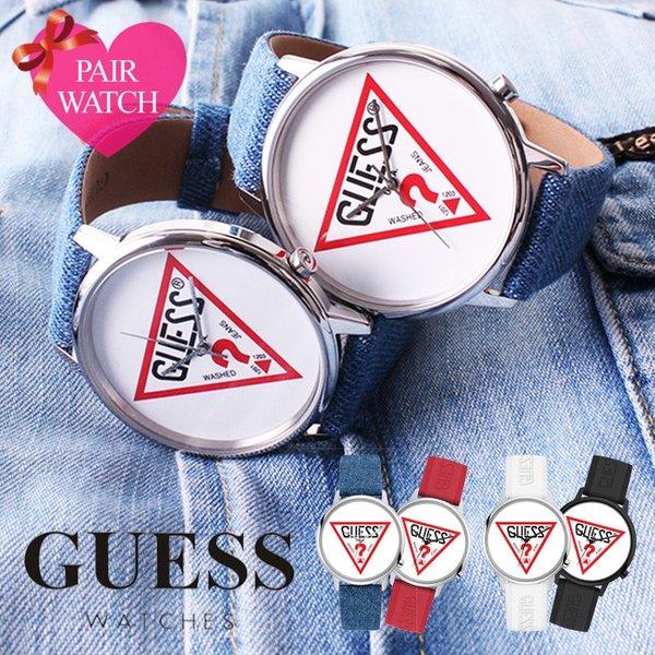 ゲス[GUESS]型番 PAIR_ ケース材質：ステンレススティールサイズ約：メンズ 42mmレディース 42mmベルト材質：シリコンムーブメントクォーツ(電池式)機能風防素材：ミネラルクリスタルガラス防水機能防水性：日常生活強化防水付属品...