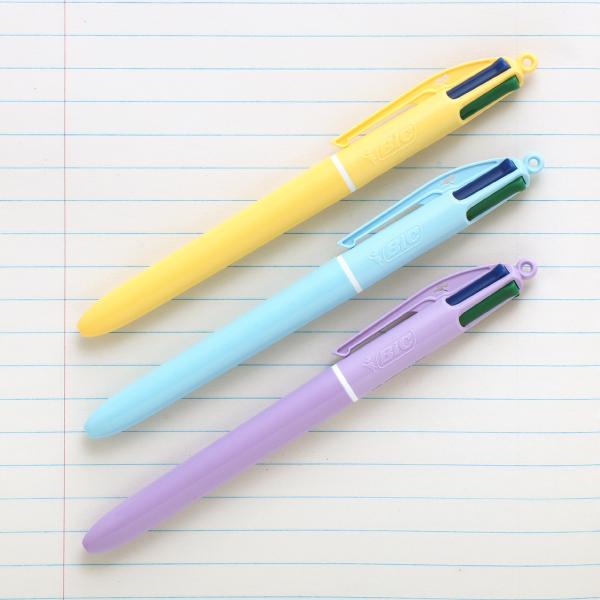 フランスの筆記具ブランドBIC（ビック）の4色の油性ボールペンにパステルカラーシリーズが登場。小さなビッグボーイがデザインされたレトロで可愛いフォルムが特徴です。やわらかなパステルカラーが、様々な使用シーンに彩りを与えます。インク色は黒・赤...