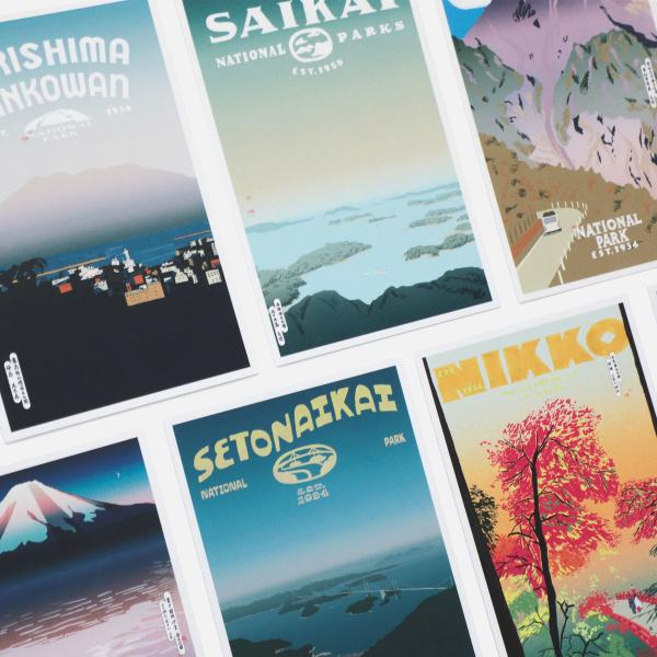PAPERSKYとアーティスト・CHALKBOY（チョークボーイ）が手掛ける、国立公園オリジナルポスタープロジェクトから生まれたポストカードシリーズ。日本に34カ所ある国立公園を実際に巡り、そこで出会った景色や時間、感じた感覚をCHALKB...