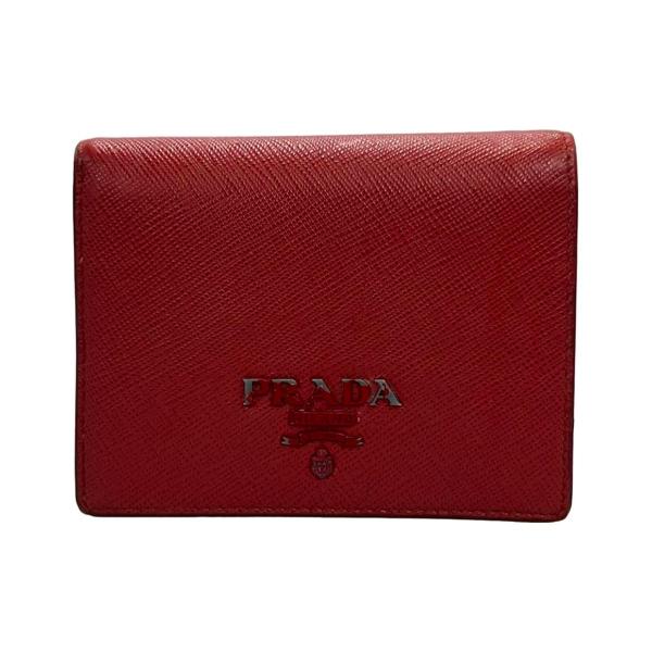 出品日:20251012 性別:レディース ジャンル1:小物 ジャンル2:二つ折り財布 シーズン:ALL（オールシーズン） カラー:レッド系 状態ランク:B ブランド:プラダ ブランド: PRADA 型番:1MV204 2EBW F068Z