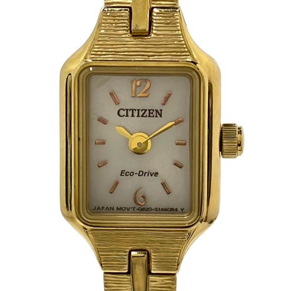 出品日:20260202 性別:レディース ジャンル1:時計 ジャンル2:腕時計 シーズン:ALL（オールシーズン） カラー:ゴールド系 状態ランク:B ブランド:シチズン ブランド: CITIZEN 型番:G620-S105129