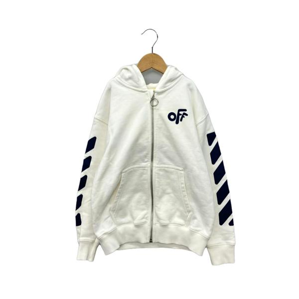 オフホワイト フルジップパーカー 裏起毛 キッズ SIZE 8 OFF オフホワイト フルジップパーカー 裏起毛 キッズ SIZE 8 OFF