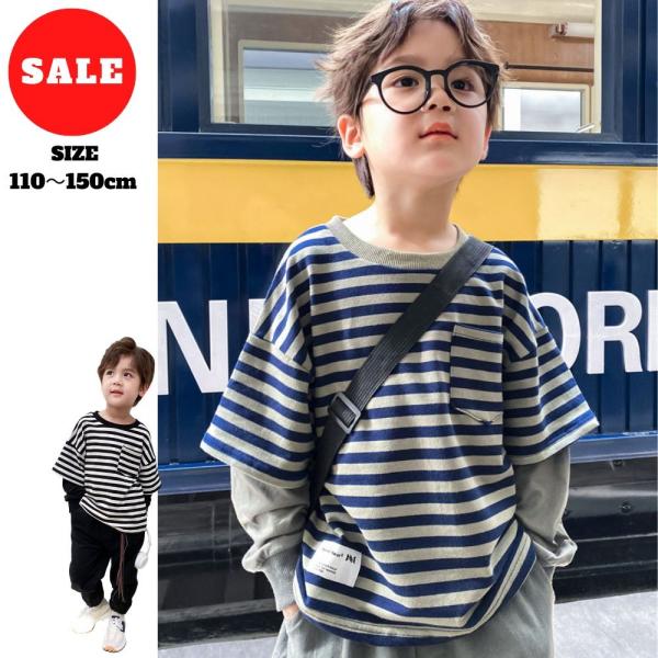 定番人気のボーダー柄どんなコーデにも合わせやすいアイテムです。■サイズ：着丈：身幅：肩幅(約cm)110cm：48：42：42120cm：50：44：44130cm：52：46：46140cm：54：48：48150cm：56：50：49■...
