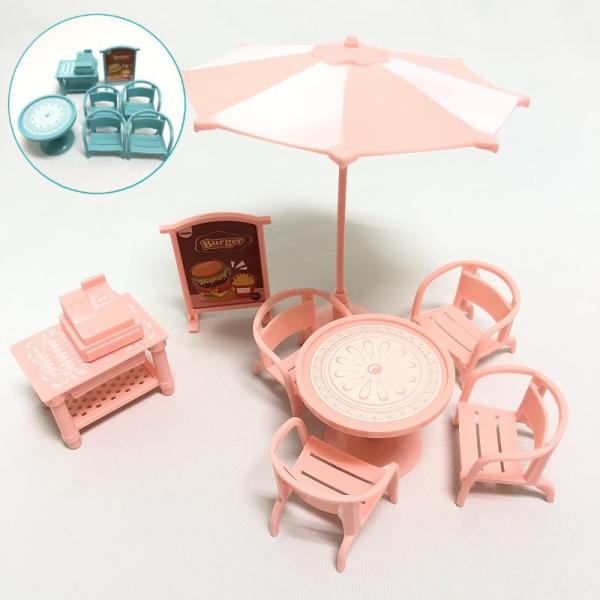 ※お急ぎの場合は、ご注文時に※※＜宅配便＞をご選択ください（有料）※ミニチュア雑貨　ハンバーガーショップドールハウスのパーツカスタマイズしてはいかがですか※画像では椅子は４個ですが３個セットとなりますのでご了承ください。素　材：プラスチック...