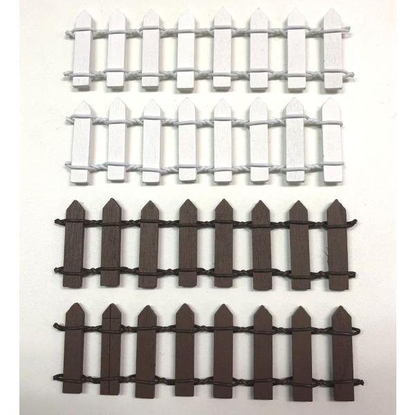 ※お急ぎの場合は、ご注文時に※※＜宅配便＞をご選択ください（有料）※ミニチュア雑貨  木製柵お好みのドールハウスのカスタマイズにお庭や花壇の柵に※１枚の価格です※撮影用小物は付属しません素　材：木カラー：ホワイト　ブラウンサイズ：10×3c...