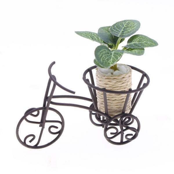 ※お急ぎの場合は、ご注文時に※※＜宅配便＞をご選択ください（有料）※ミニチュア雑貨 自転車のプランターセット　２点セットお好みのミニチュアガーデニングや室内にぴったりなお洒落なプランターセットメタルのプランターと植物のセットです※撮影用小物...
