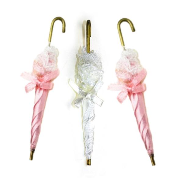 ※お急ぎの場合は、ご注文時に※※＜宅配便＞をご選択ください（有料）※ミニチュア雑貨 傘素材：金属／布カラー：ピンク／ホワイトサイズ：商品写真を参照下さい生産地：中国