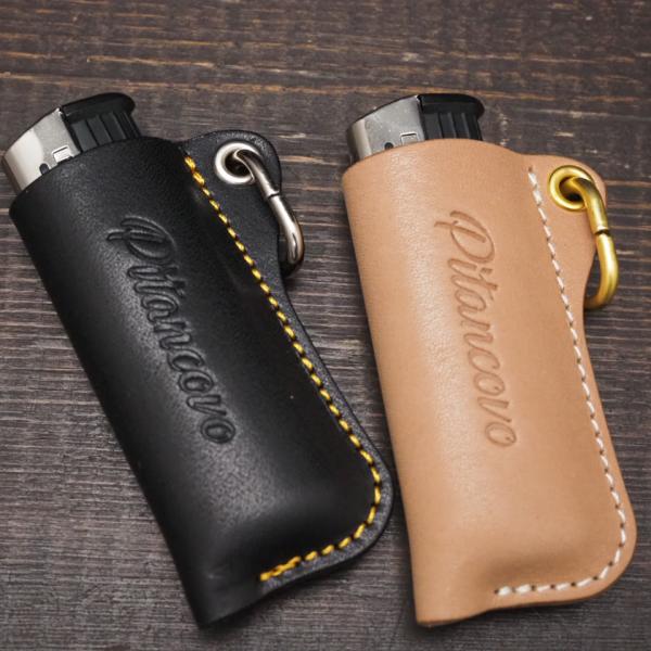 使い捨てライター用のライターケースです。Bic J26レギュラーライターとJ38電子ライターにジャストサイズです。革色、糸色組み合わせ自由です。※通販の場合、ライターは付属しません。　  ケースのみの販売になります。