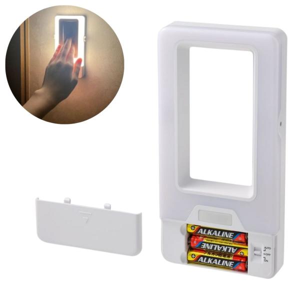 【特徴】●壁スイッチの周囲を照らすので暗闇でスイッチの位置がすぐにわかります。●工事・工具不要で壁スイッチに簡単に取り付けできます。●センサー部分がフラットでスタイリッシュなデザインです。●センサーモードと常時点灯の切替ができます。●暗い時...