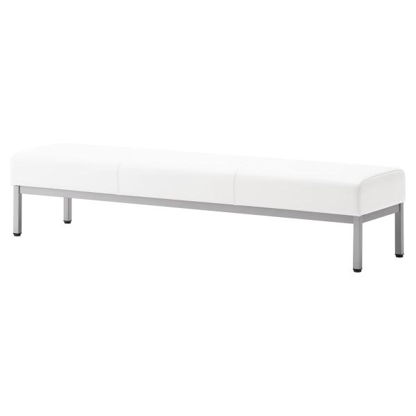 ■脚部：スチールパイプ（シルバー粉体塗装）■サイズ：W1800×D480×H400■補足：完成品／張地選択／グリーン購入法適合【注意事項】※この製品は張地を横方向に加工しております。※張地の柄合わせは別途お見積りとなります。ご希望の際はお問...