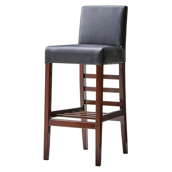 ■主材：天然木（ゴム材　ダークブラウン）■張地：合成レザー（ブラック）■背裏：取手付■機能：荷物置棚付■サイズ：W395×D470×H945（SH700）■補足：完成品／脚カット可北海道、沖縄、離島及び中継を伴う場合は、追加送料が必要ですの...