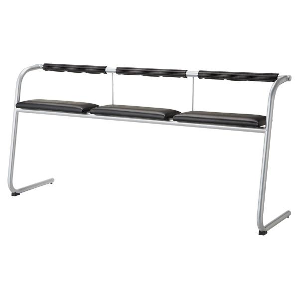 ■背部：マレッタシート（ブラック）■フレーム：スチール（シルバー）■備考：マレッタシートはEVA（Ethylene Vinyl Acetate）の発泡素材で、耐衝撃性、耐候性、環境性、安全性にすぐれています。■サイズ：W1680×D450×...