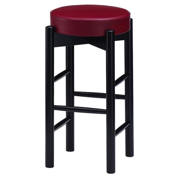 ■主材：ラバーウッド（ブラック）■張地：合成レザー■サイズ：W330×D330×H610■補足：完成品／張地選択／脚カット可／リミテッド【注意事項】※在庫限りの商品になります。北海道、沖縄、離島及び中継を伴う場合は、追加送料が必要ですので別...