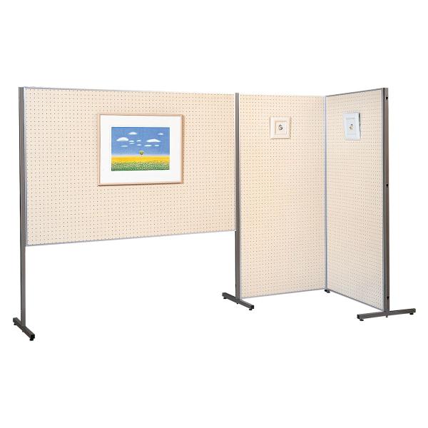 ■本体：両面有孔■耐荷重：7kg（1つの穴に対して）■重量：11.5kg（H900）／14.0kg（H1200）■サイズ：W900〜1200×H1800■補足：お客様組立品／サイズ選択【注意事項】※ポールは別売りです。※サイズ変更・キャスタ...