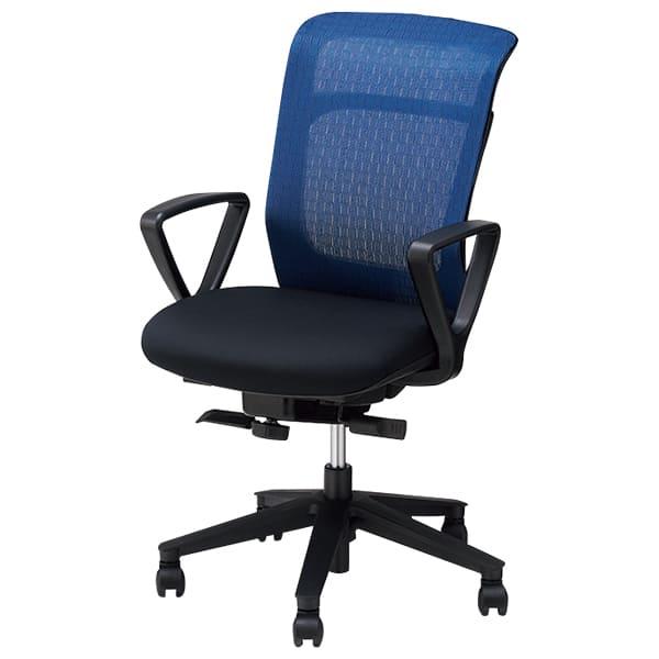 ■背面：メッシュ張り■座面：布張り■座部：モールドウレタン■肘部：PP樹脂成型品■脚部：PA+GF樹脂成型5本脚双輪キャスター■機能：ガス圧式昇降　アンクルリンクロッキング　ロッキング調節機構　背初期位置固定　取扱説明書ポケット■サイズ：W...