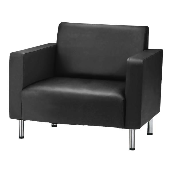 ■張地：合成レザー（PUレザー　ブラック）■本体：木枠■脚：スチール（φ38mm）クロームメッキ■サイズ：W830×D680×H750（SH380）■補足：お客様組立品／グリーン購入法適合北海道、沖縄、離島及び中継を伴う場合は、追加送料が必...