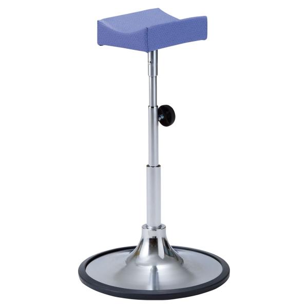 ■台：ウレタンフォーム　合板■張地：ビニールレザー（耐アルコール　対次亜塩素酸　抗菌　防汚　難燃）■脚部：スチール　クロームメッキ　Φ410ラバープロテクタ付■機能：手動上下調節■質量：5.9kg■サイズ：φ410×H655〜775■台寸法...