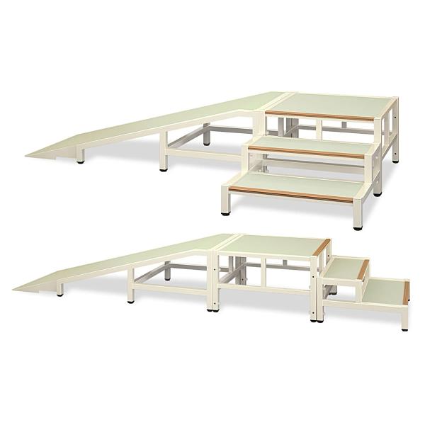 ■カラー：アイボリー粉体塗装■重量：約84kg■サイズ：W1350×L2540×H450■補足：お客様組立品【注意事項】※設置場所に合わせて階段を移動させることで直線歩行と曲線歩行をお選びいただけます。北海道、沖縄、離島及び中継を伴う場合は...