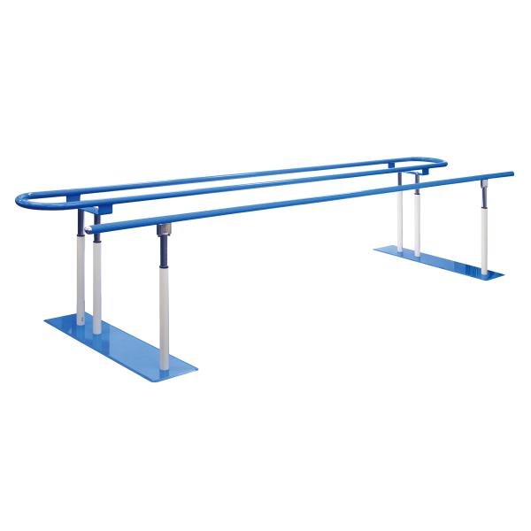 ■粉体塗装色：ブルー■重量：約52kg■サイズ：W1000×L2500〜4000×H600〜900■補足：お客様組立品／サイズ選択／昇降タイプ【注意事項】※高さを簡単に調節できるラチェット構造のため、ご使用中に手すりが引き上がることがありま...