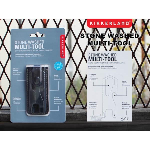 プラスドライバー、マイナスドライバー、栓抜き、5段階サイズに対応したレンチが付いた多機能マルチツール。ケース付き。素材：420 Stainless steel ・ PU ・ Nylonサイズ：W90×D20×H40 ｍｍKIKKERLAND...