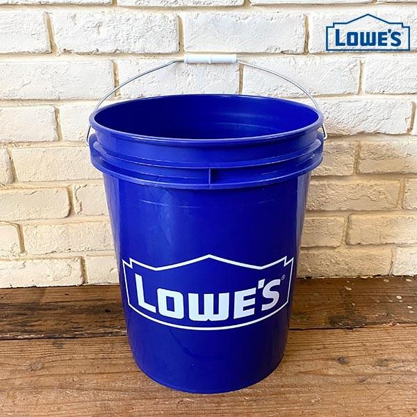 アメリカの大型ホームセンター LOWE'Sのバケツ。掃除、洗車、ガーデニング、ゴミ箱など幅広い使い方ができます。置いてあるだけでアメリカを感じられる商品です。サイズ：φ300×370ｍｍ容量：5ガロン素材：プラスチックブランド：Letica...
