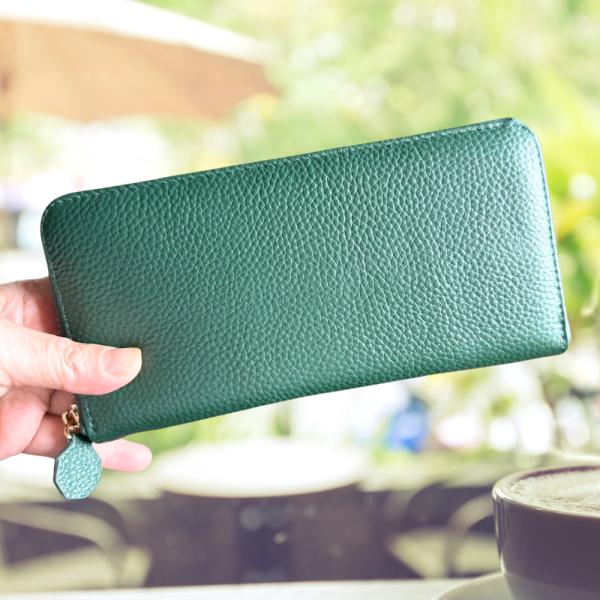 金運アップ,グリーン、緑、風水財布、四神獣、本革、傷つきにくいお札はもちろん、カードや小銭もたっぷりは入る大容量。本牛革でお造りしました。宅配便送料無料（北海道、沖縄県はレターパックプラスでのお届けになります）