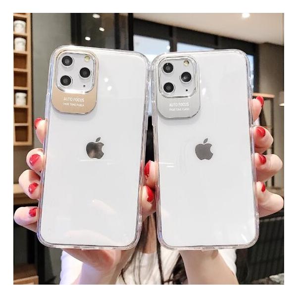iPhoneケース　クリア　透明iPhone自体のデザインを損なう事なくスマホ本体を保護★レンズ自体を保護する製品ではございません。素　材：TPUカラー：ゴールド　　　：シルバー対応機種　iPhone 12mini ケース　iPhone 1...