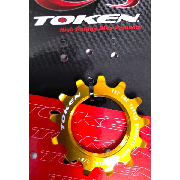 新品トーケン トラック用スプロケット ギヤ13Ｔ×1/8品番 TK143カラー／ ゴールドHyakuCycle　〒623-0016 京都府 綾部市 西町2丁目 114　hyaku-cycle@mbr.nifty.com　