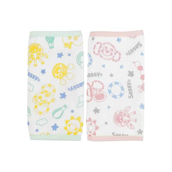 抱っこひも・ベビーカー・チャイルドシート等に取り付けやすい面ファスナー付き商品サイズ：約140×80mm(使用時)材質：本体：綿100％/中材：ポリエステル100％中国製