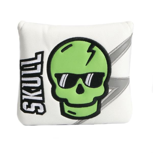 パターカバー ヘッドカバー オデッセイ 2ボールに対応 マグネットタイプ マレット用 スコッティーキャメロン オデッセイに適合 ピンタイプ用 サングラススカル