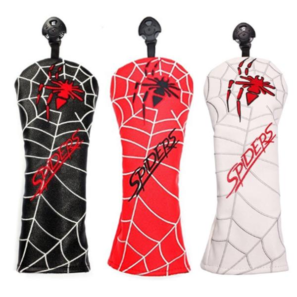 ゴルフヘッドカバー ドライバー ウッド用カバー FW用カバー 防水仕様 変換ダグ付き スパイダー spiders 単品 送料無料