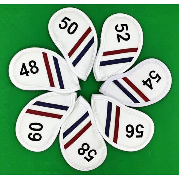 高級pu革 ウェッジカバー アイアンカバー  ヘッドカバー 1個 ナンバータグ付き（48°、50°、52°、54°、56°、58°、60°）